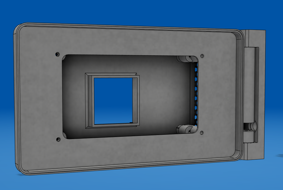 DRO Style, Side-Mounting, Housing for Official Raspberry Pi 7 inch ...