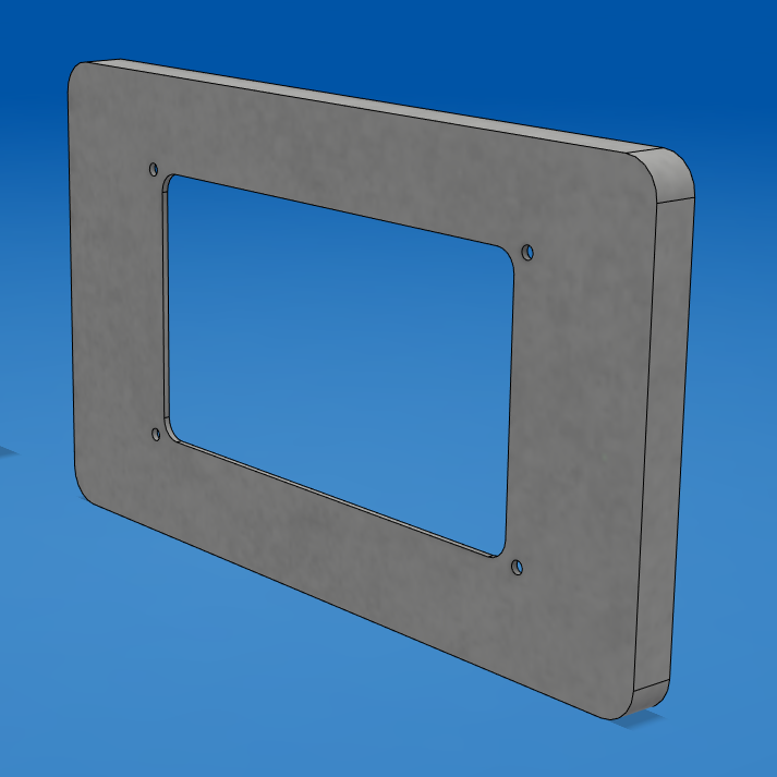 DRO Style, Side-Mounting, Housing for Official Raspberry Pi 7 inch ...