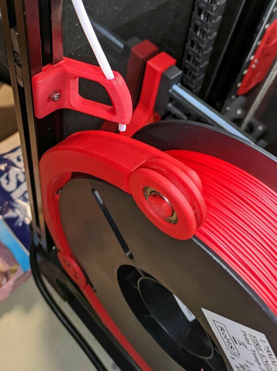 Trident Simple Internal Spool Holder + Bowden Guide 60degrees curved ...