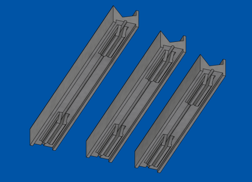 Shaded LED Clipping rails for 250, 300 and 350mm Voron frames ...