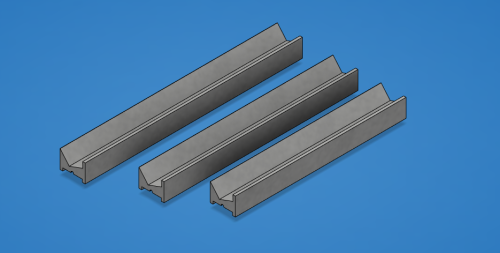 Shaded LED Clipping rails for 250, 300 and 350mm Voron frames ...